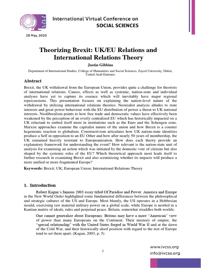 Tổng hợp các thuyết | PDF | European Union | International Relations