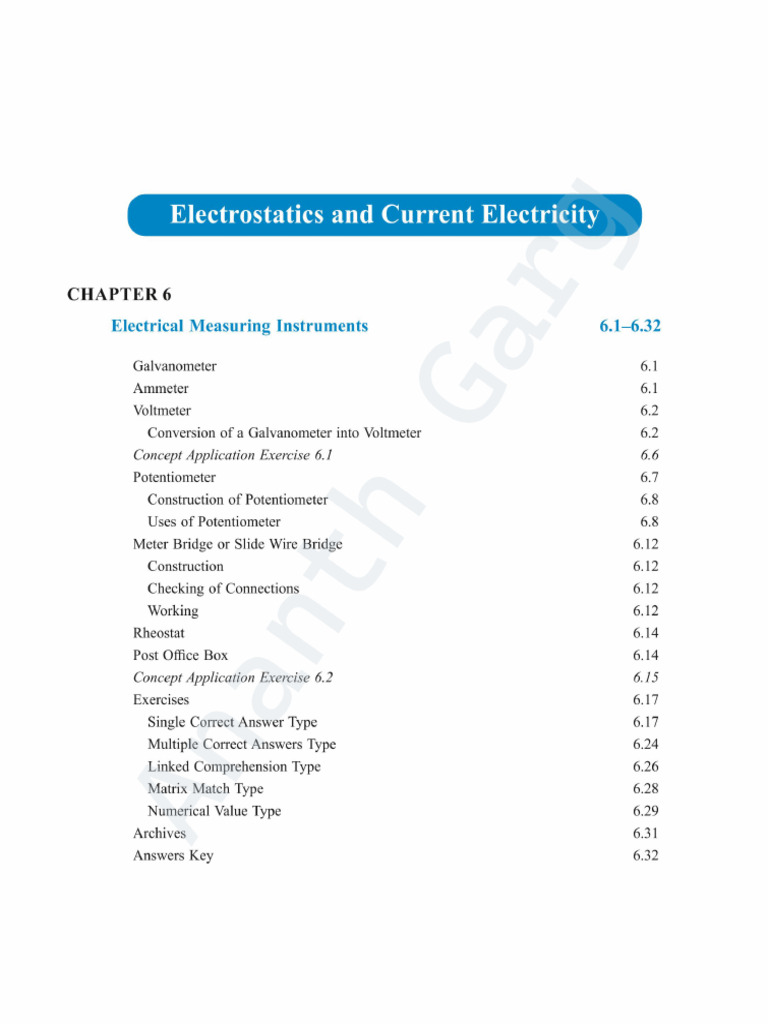 Electrical Measuring Instruments Chapter | PDF