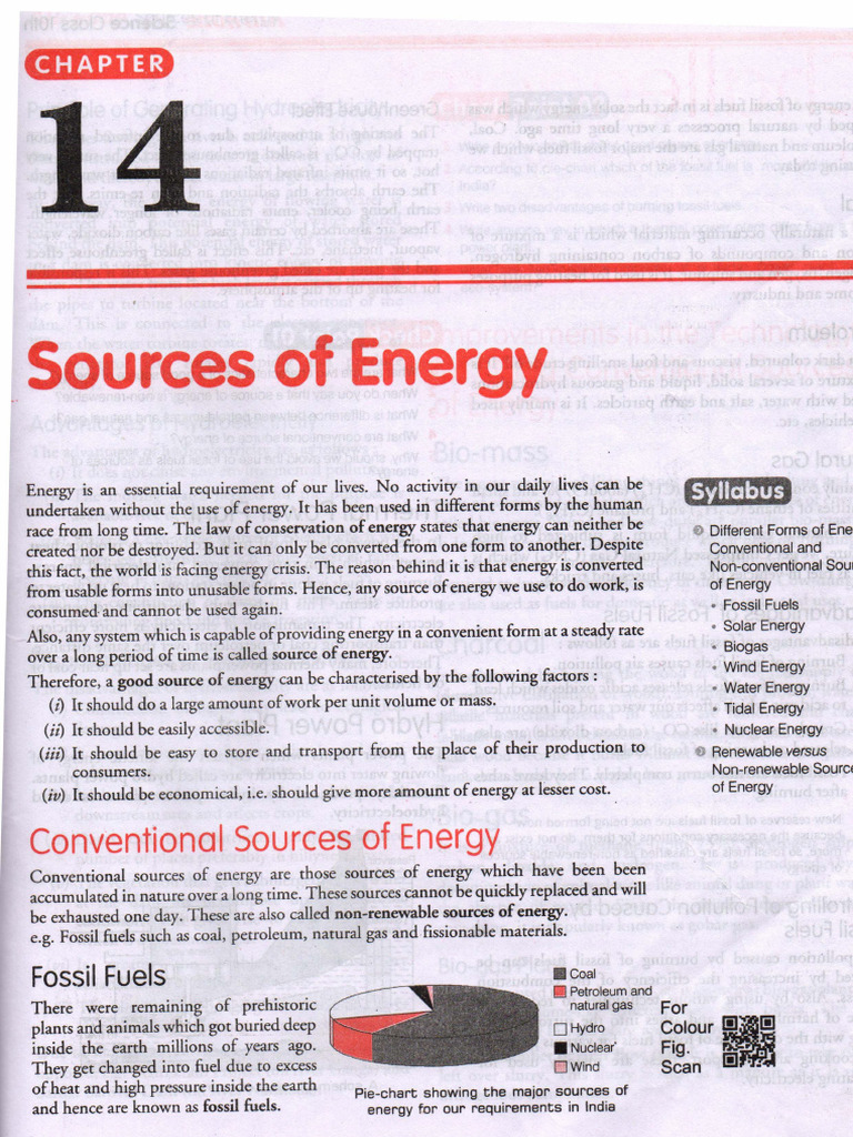 Chapter 14 Sources of Energy | PDF