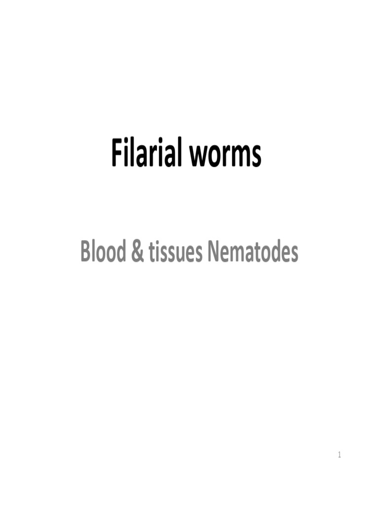 12. Handouts_Filaria | PDF | Diseases And Disorders | Medical Specialties