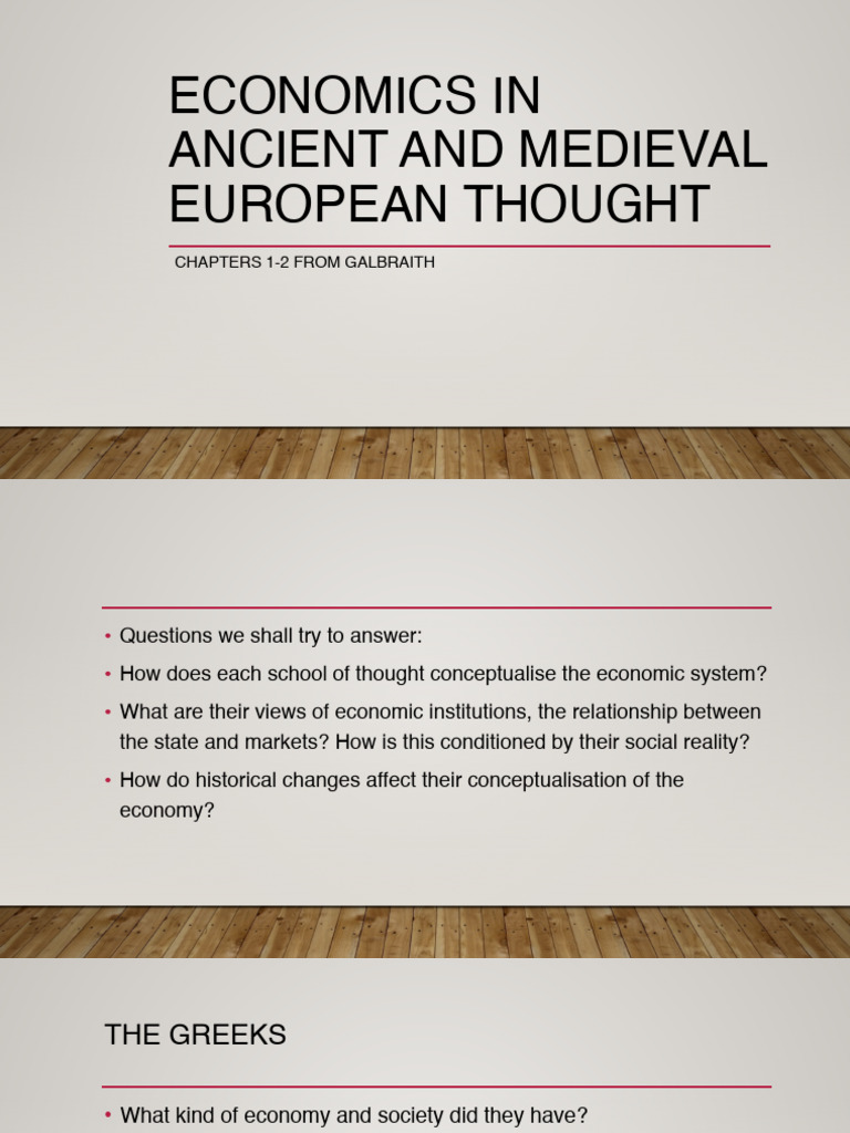Topic 1. Economics in Ancient and Medieval Thought | PDF | Interest ...