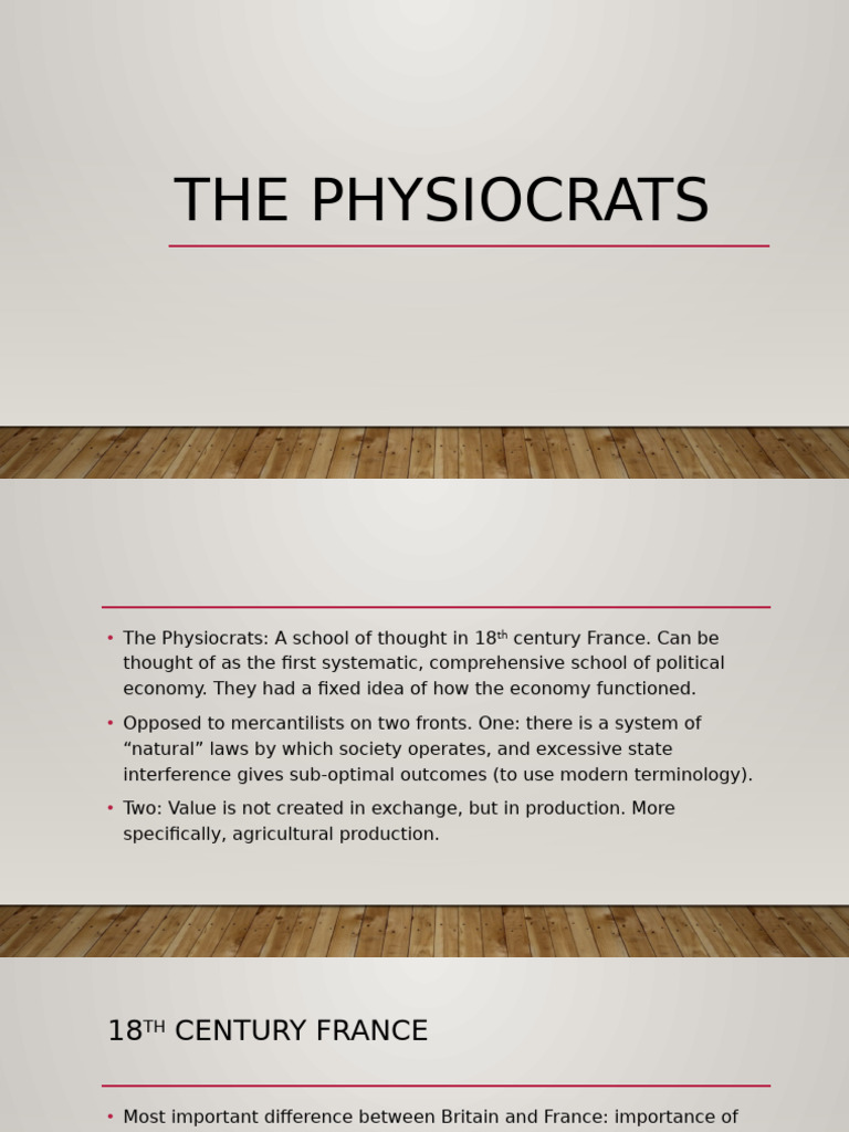Topic 3. The Physiocrats | PDF | Economic Surplus | Taxes