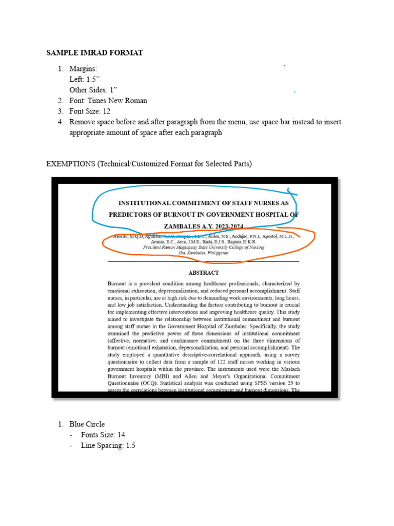 Imrad Guidelines | PDF
