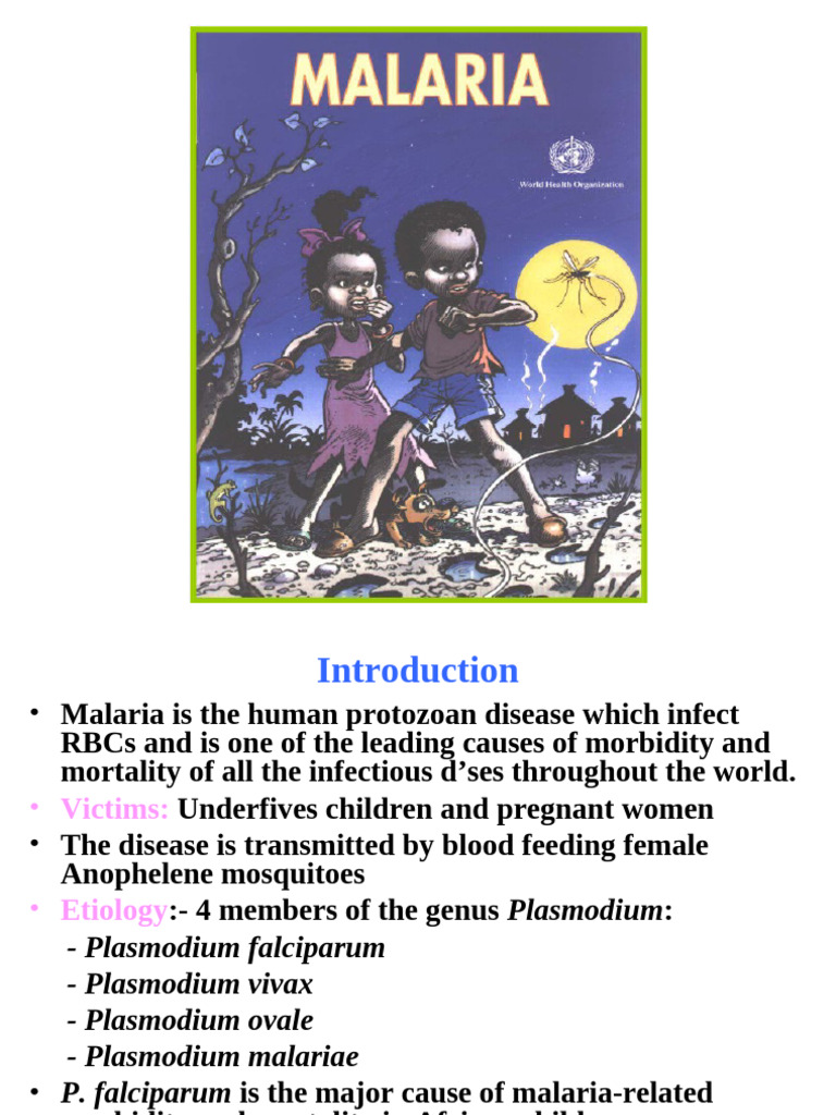 01-Malaria + Intro + Epidemiology | PDF | Malaria | Plasmodium