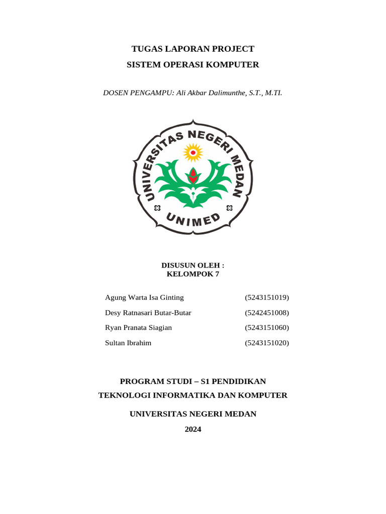 LAPORAN PROJECT SOK Kelompok 7 | PDF