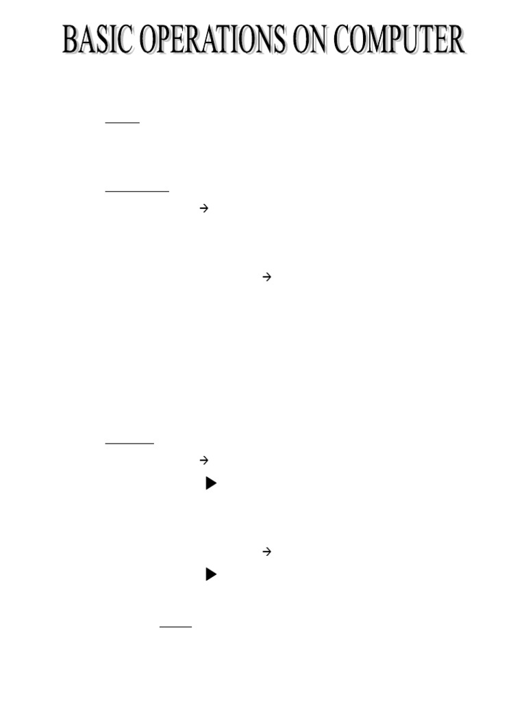 Computer Startup and File Management Guide | PDF | Computer File ...