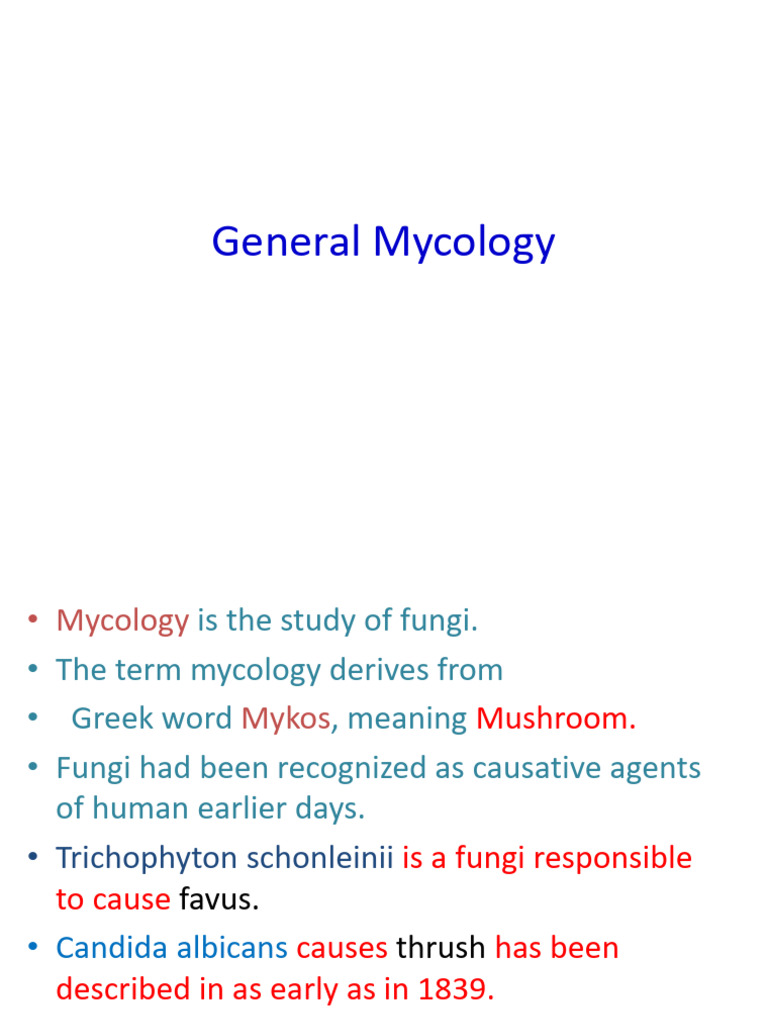 6. General Mycology | PDF | Fungus | Yeast