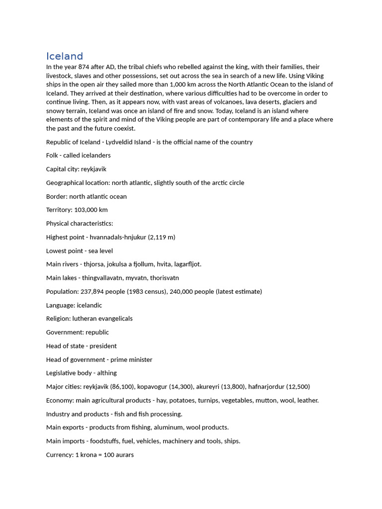 Iceland | PDF