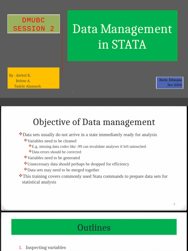 Data Management Techniques in STATA | PDF | Computing