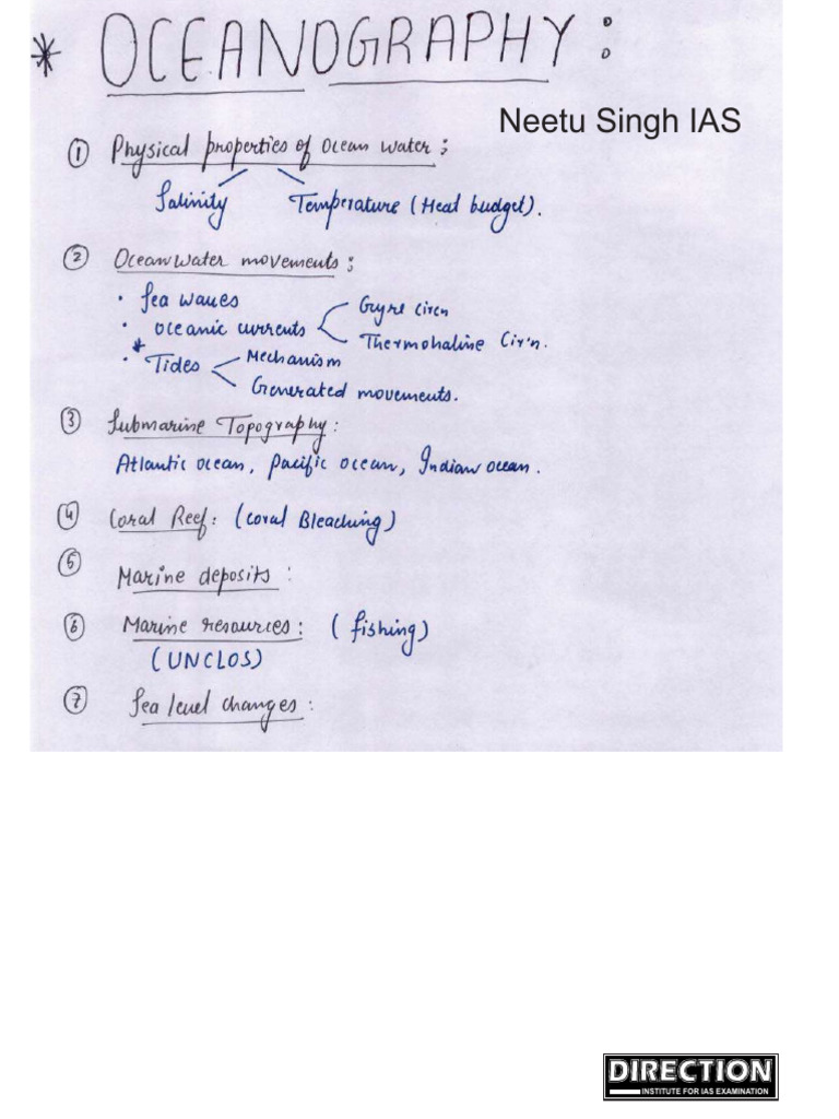 OCEANOGRAPHY CLASS NOTES - Compressed | PDF