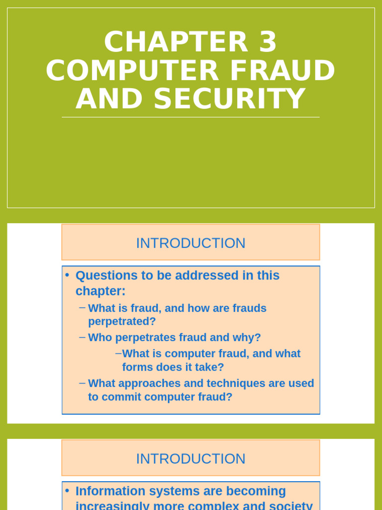 CHAPTER 3 | PDF | Fraud | Embezzlement