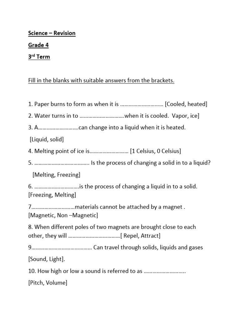 Science revision | PDF