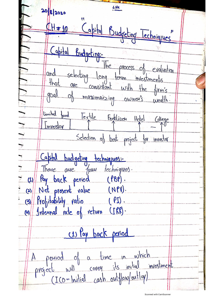Capital Budgeting Technique | PDF