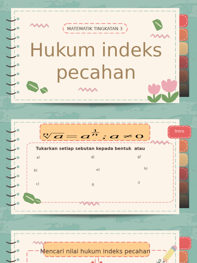 Matematik Tingkatan 3: Hukum Indeks | PDF