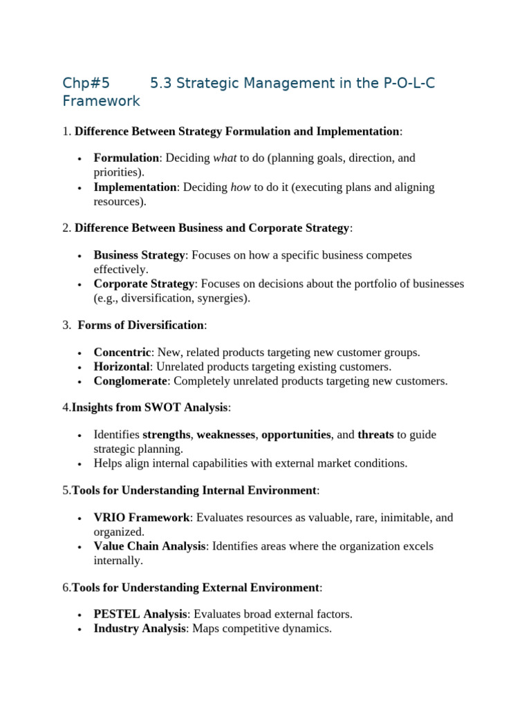 chp 5 | PDF | Strategic Management | Business