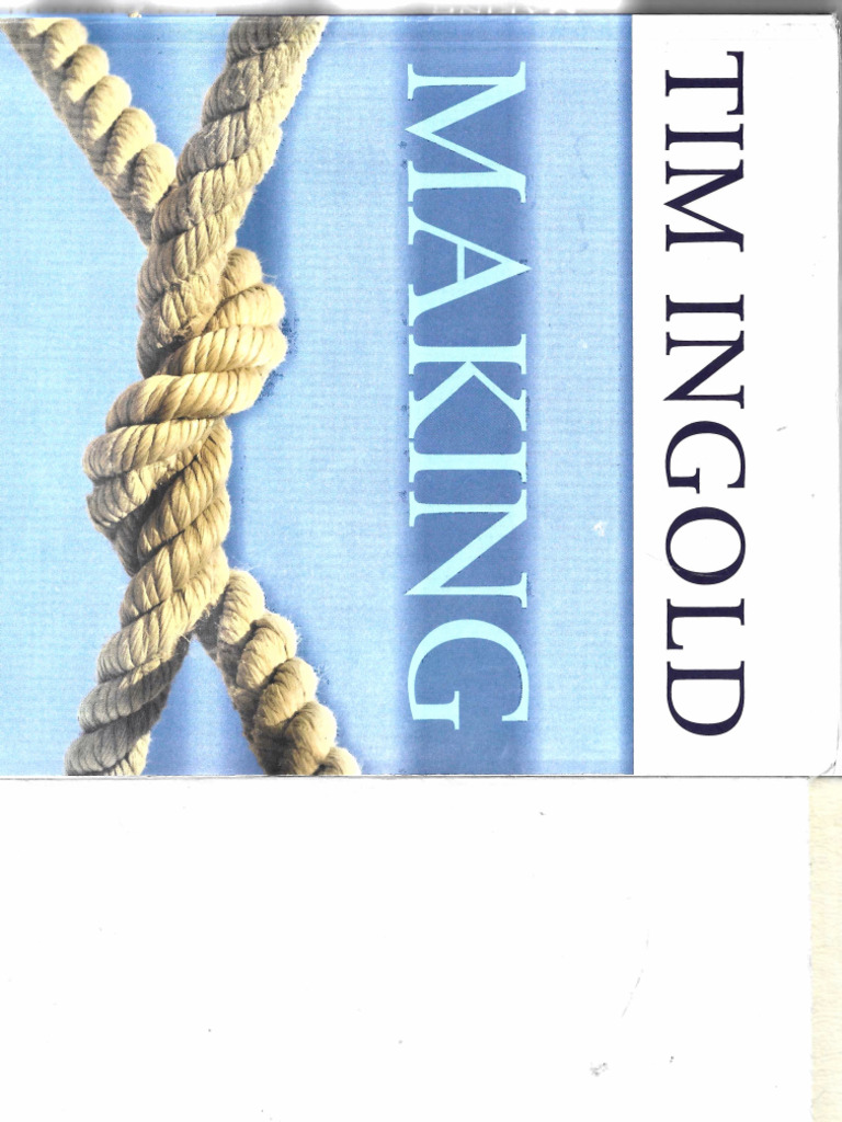 AP_Tim Ingold_Making_Hoofdstuk 6 Bij Landschapsopdracht | PDF