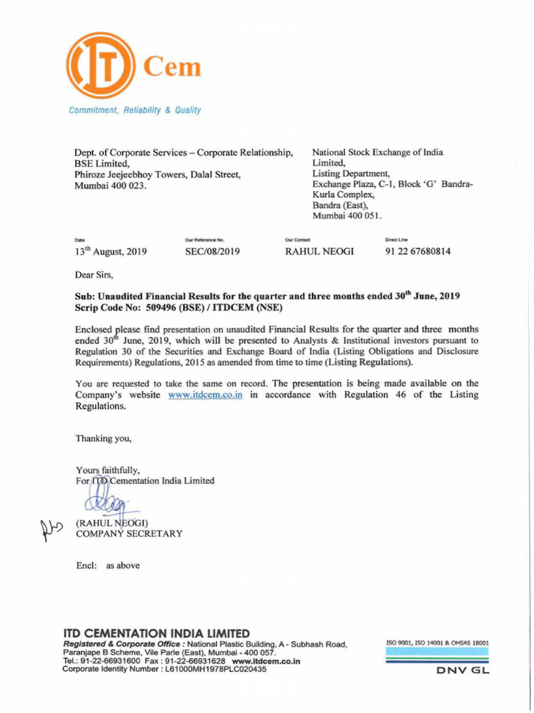 ITD Cementation India LTD 8 | PDF