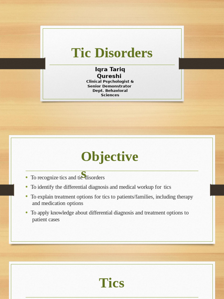 Tic Disorders Complete | PDF | Tourette Syndrome | Mental Disorder