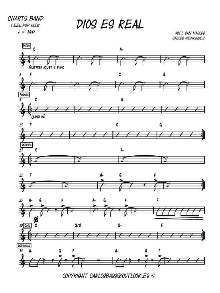 Dios Es Real Charts | PDF