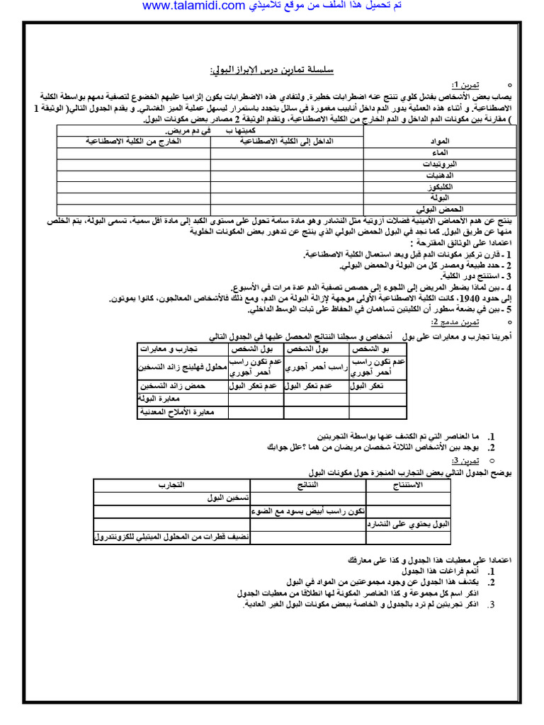3AC SVT Exercice 01 | PDF