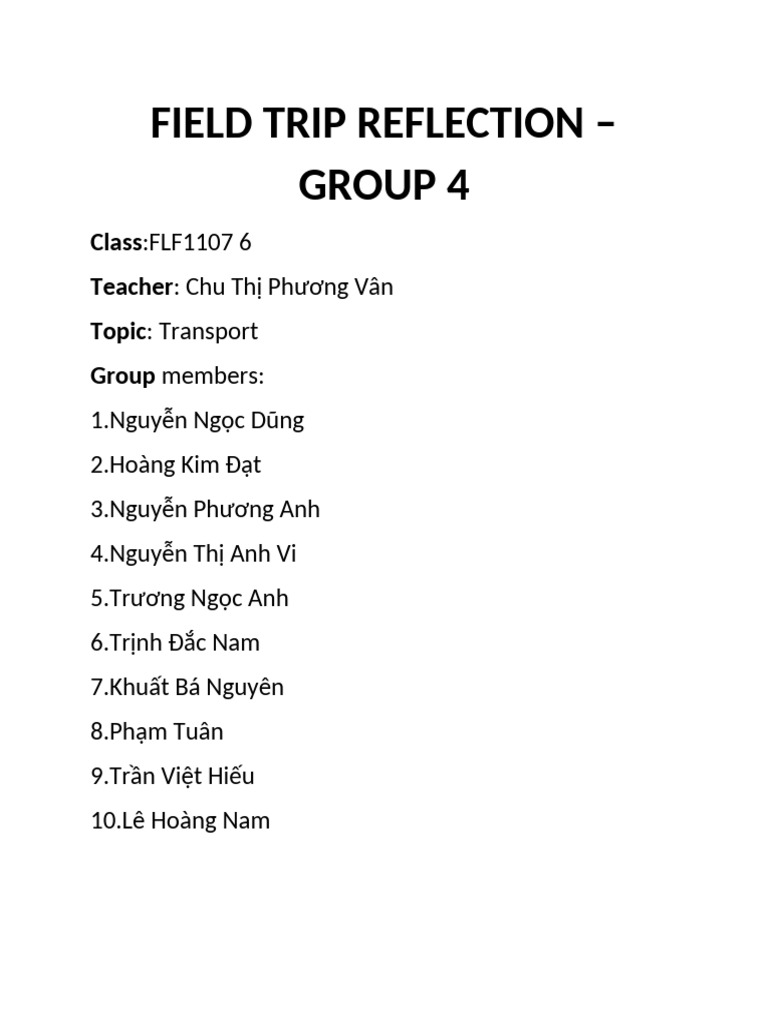 field-trip-reflection | PDF