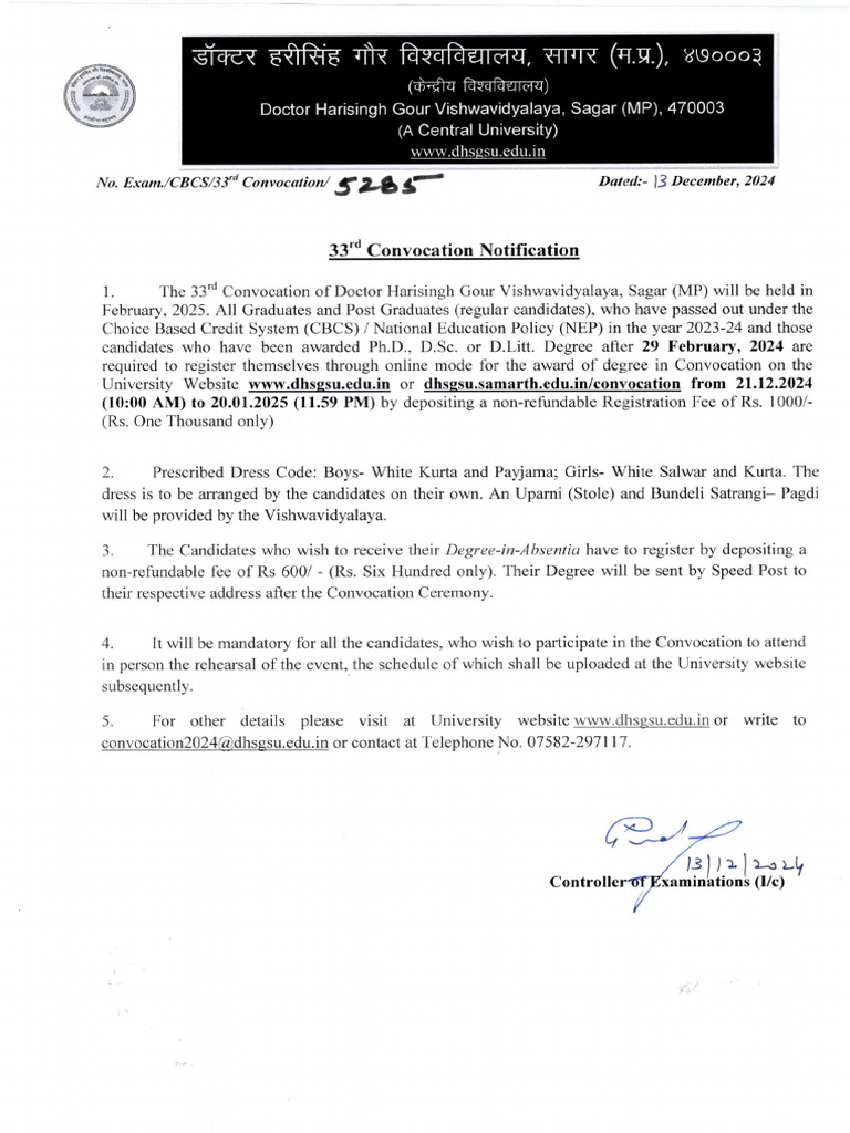 33th-Convocation-Notification_English | PDF
