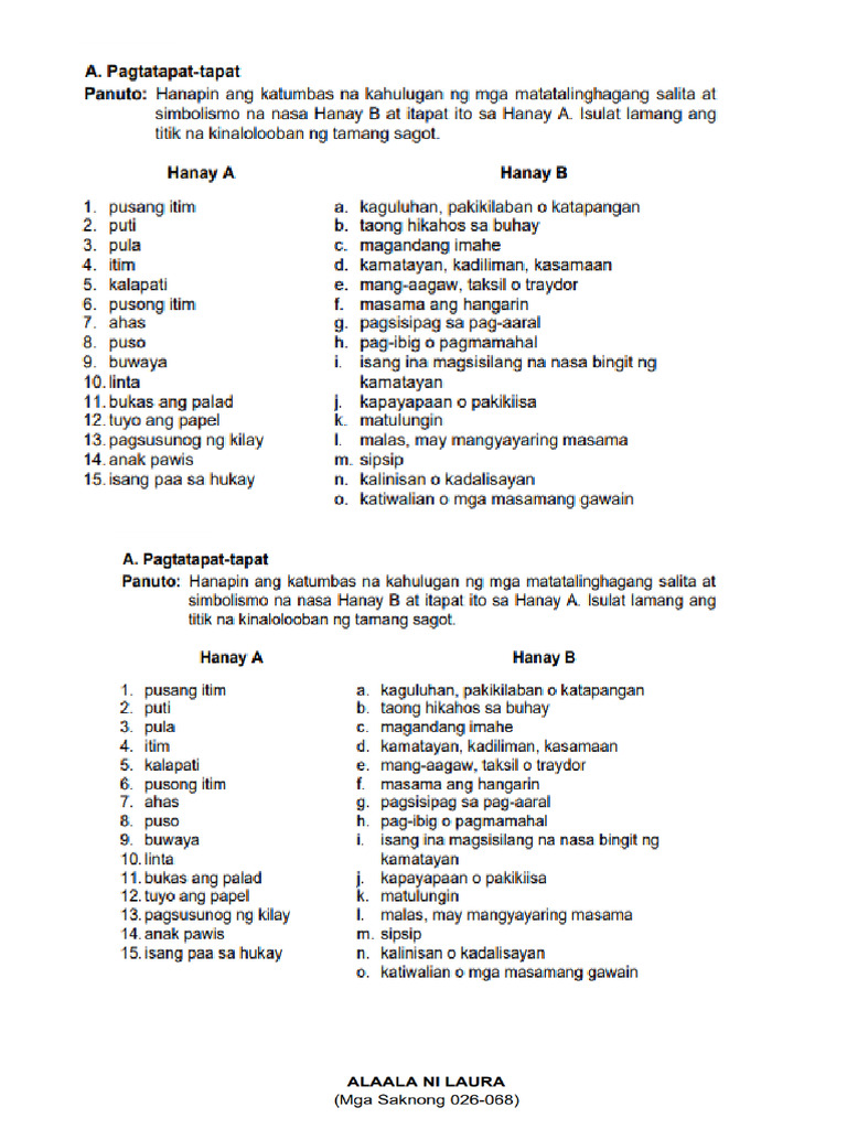 QUARTER 4-ACTIVITY-FILIPINO 8 | PDF