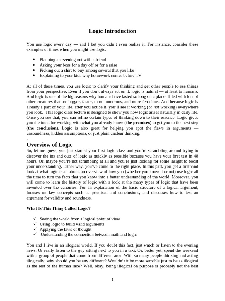 Logic Introduction (4) | PDF | Argument | Deductive Reasoning
