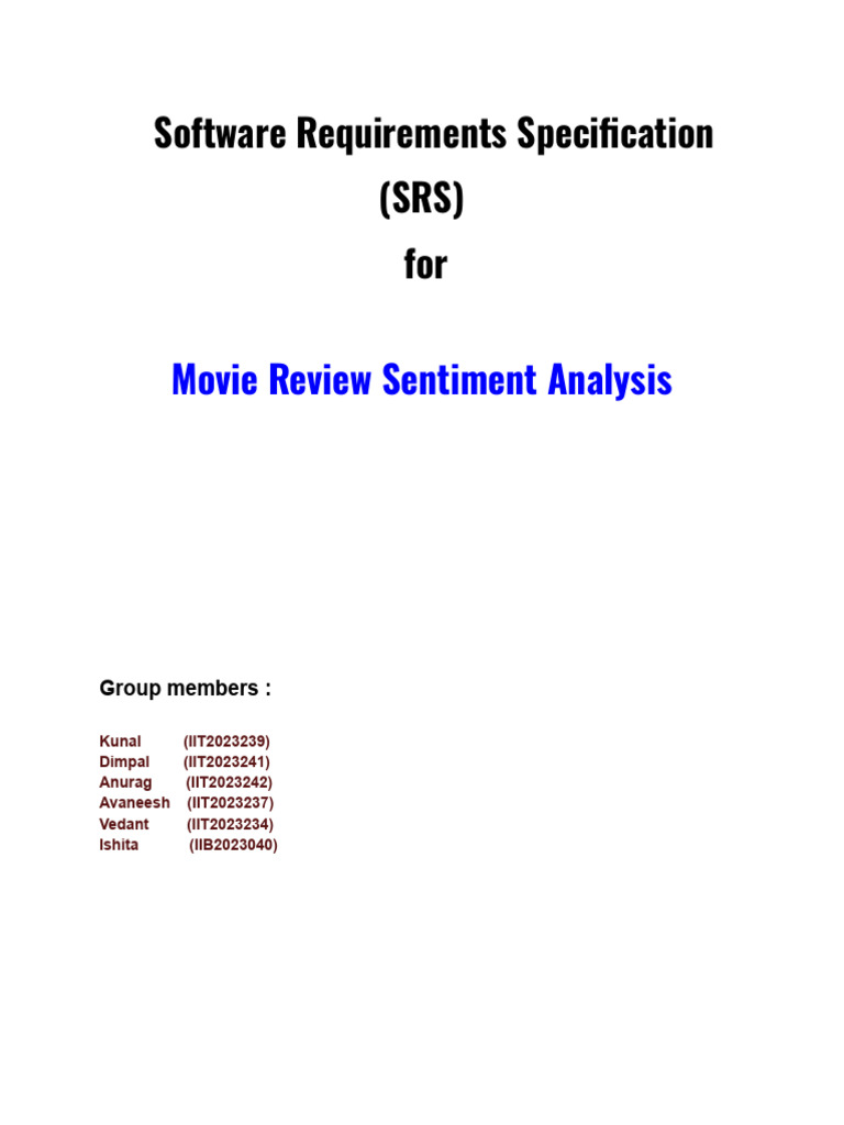 Software Requirements Specification (SRS) | PDF | World Wide Web ...