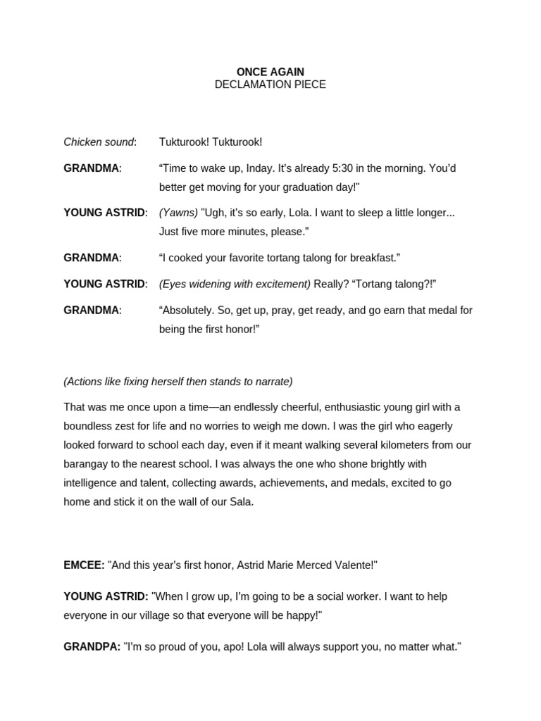 Declamation-Piece | PDF