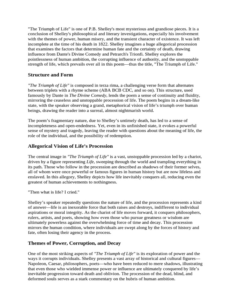 QSTN 4 The Triumph of Life | PDF