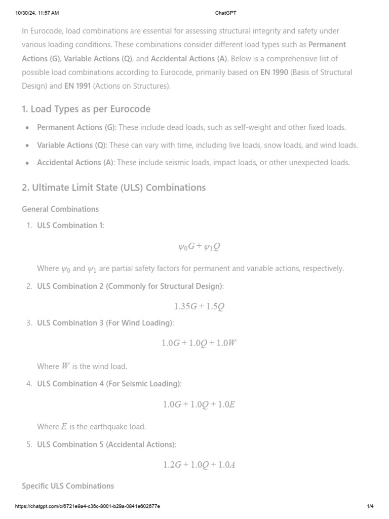 Load Combinations 02 | PDF | Structural Load | Snow