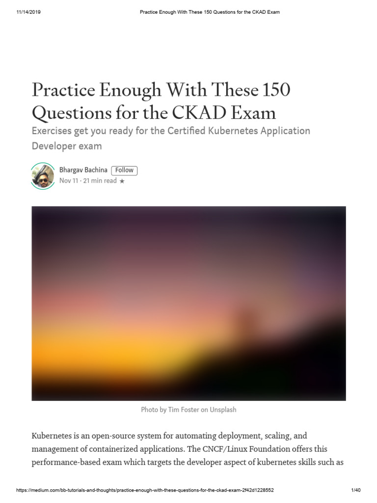 CKAD Exam Practice Guide | PDF | Computing | Software Engineering