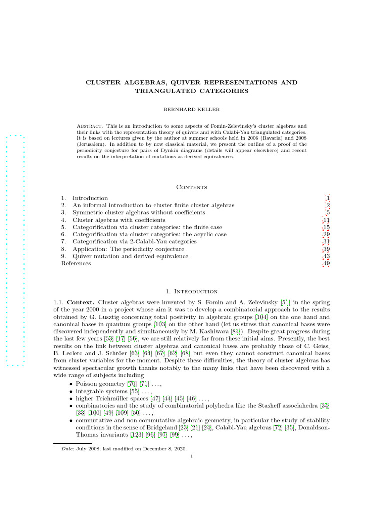 0807.1960v11 | PDF | Representation Theory | Combinatorics