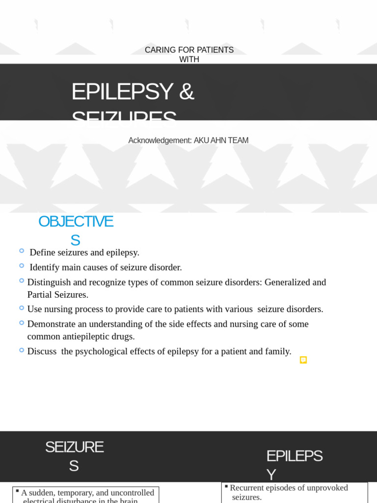 Unit 3 Nursing Care Seizures and Epilepsy | PDF | Epilepsy ...