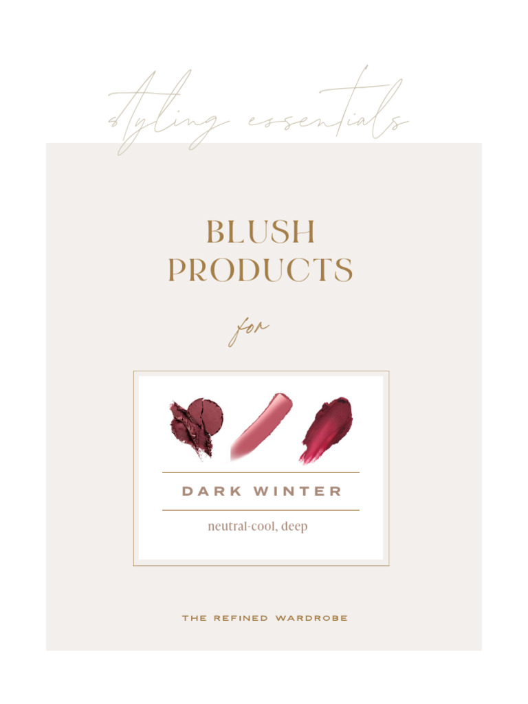 Dark Deep Winter Blush Guide | PDF | Cosmetics | Body Art