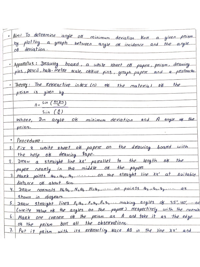 Angle Of Minimum Deviation Pdf
