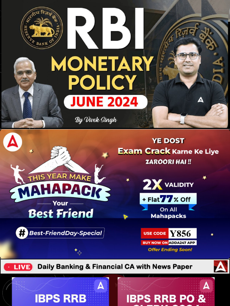 RBI MONETARY POLICY June-2024 | PDF