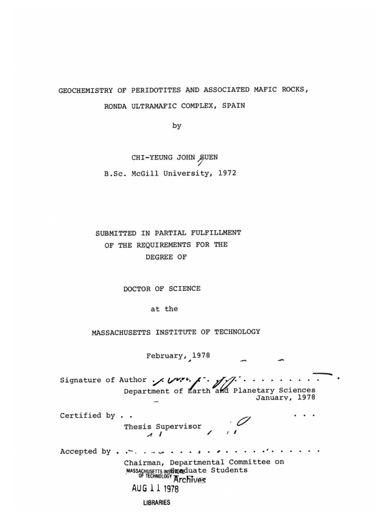 Geochemistry of Peridotites and Associated Mafic Rocks | PDF ...