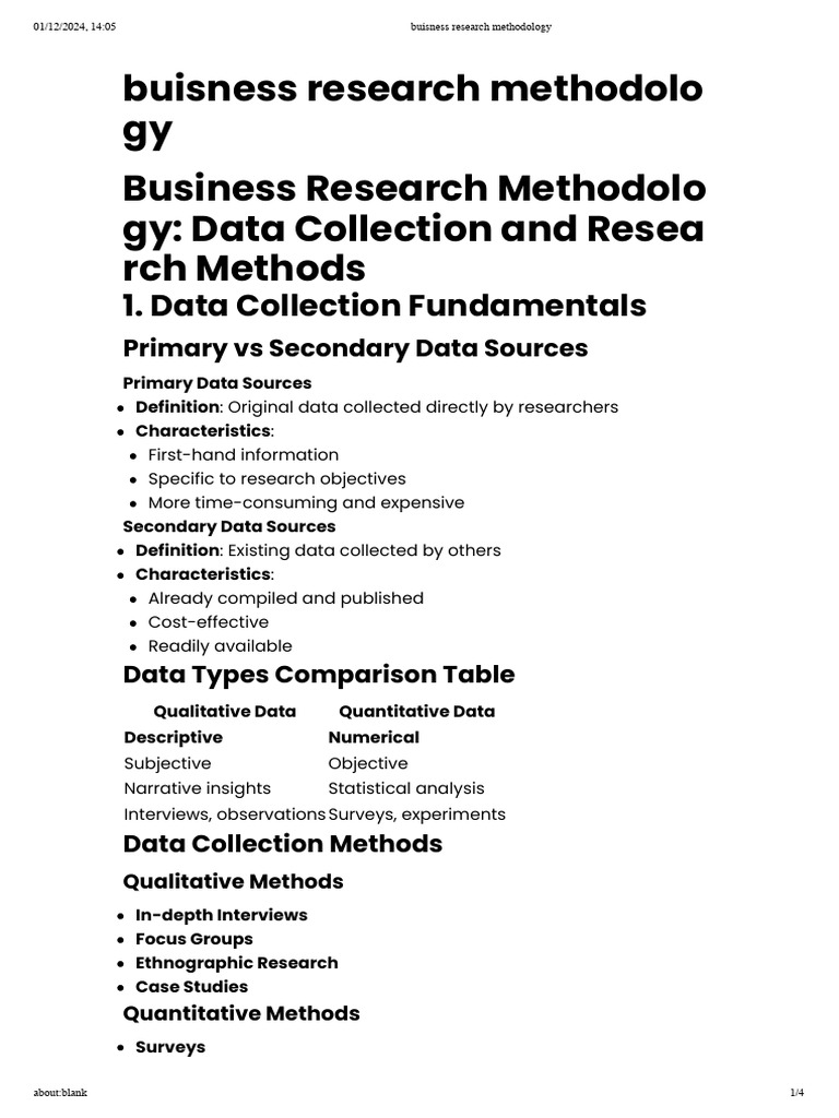 Buisness Research Methodology 2 | PDF | Methodology | Survey Methodology