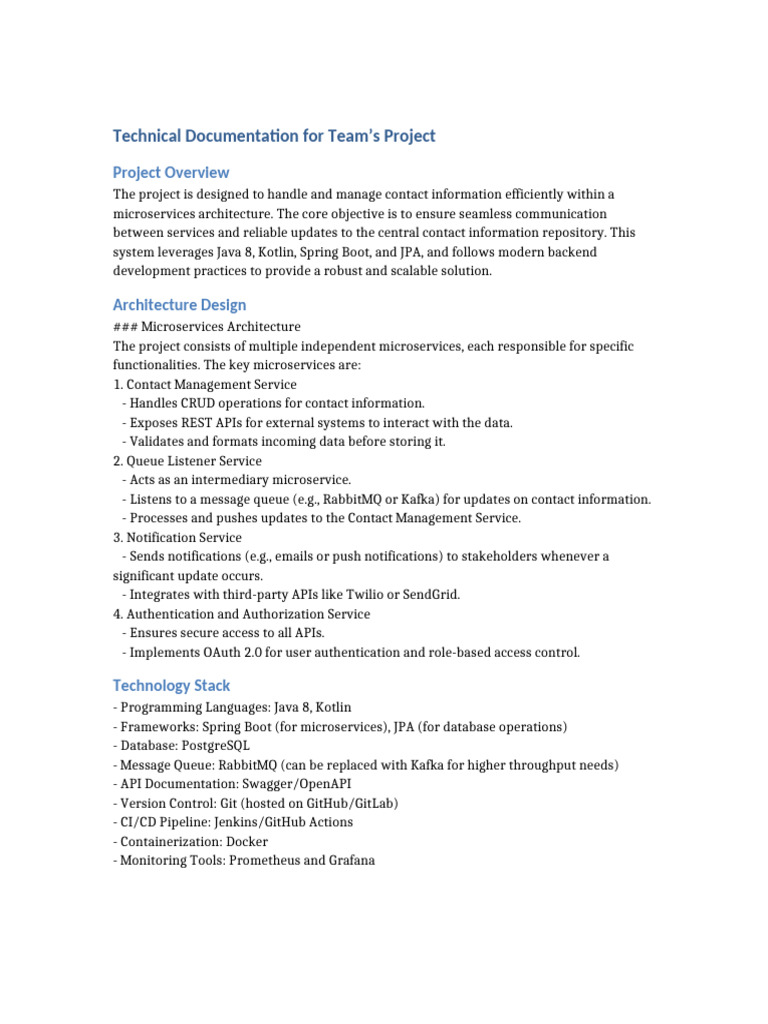 Technical_Documentation_Team_Project | PDF | Databases | Postgre Sql