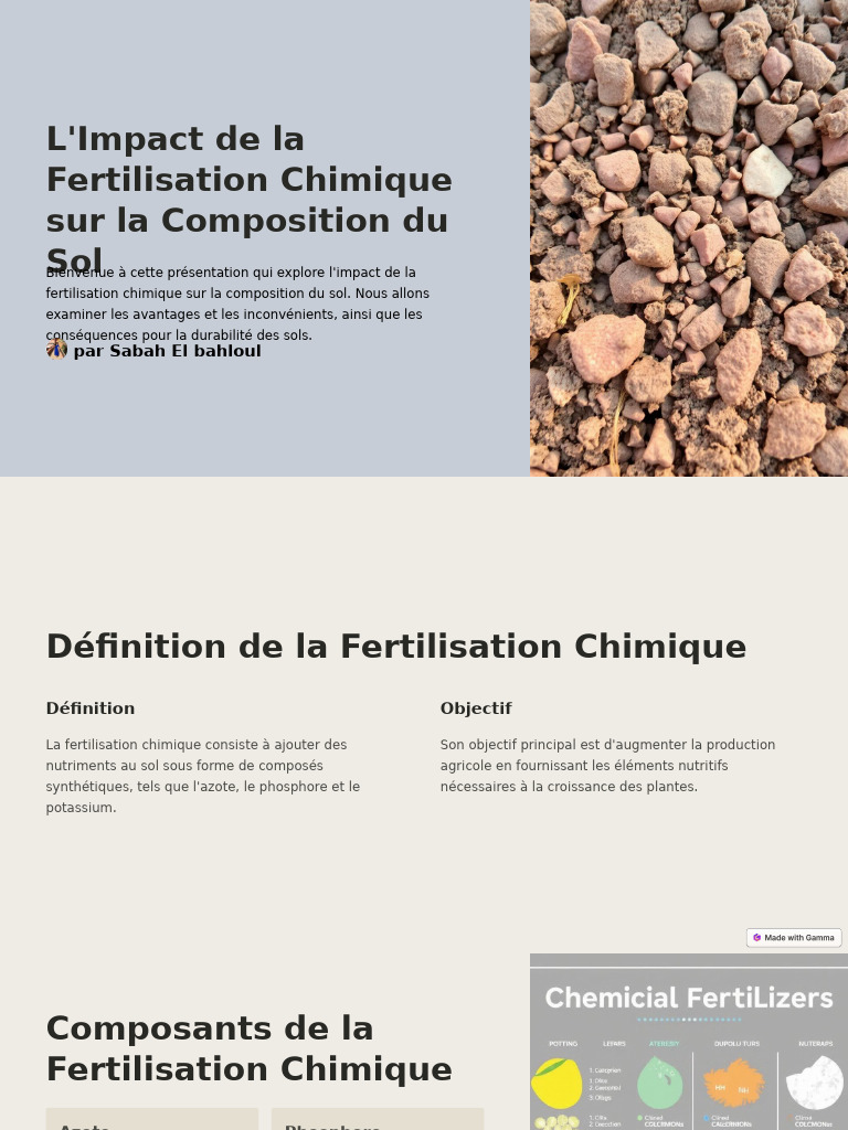 LImpact-de-la-Fertilisation-Chimique-sur-la-Composition-du-Sol | PDF | Sol (pédologie) | Fertilisant
