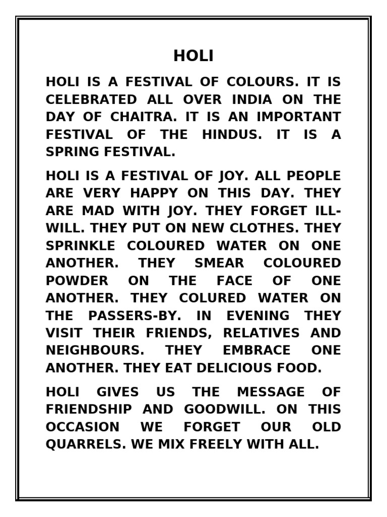 Holi | PDF