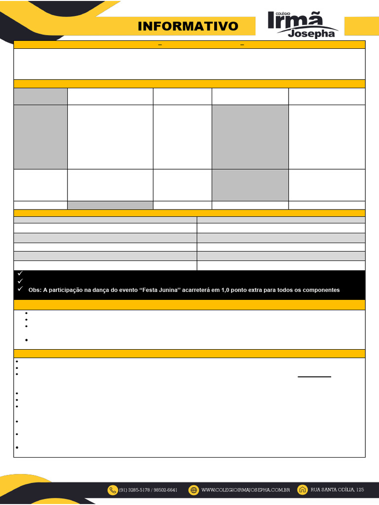 INFORMATIVO - 2Âª AVA - PROVA E SIMULADO 8Âº ANO | PDF | Science