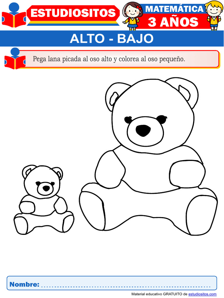 Alto y Bajo para Ninos de Tres Anos | PDF