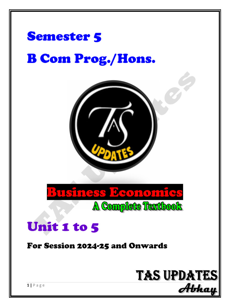 Business Economics Sample | PDF | Utility | Economics