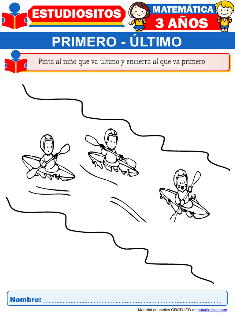 Primero y Ultimo para Ninos de Tres Anos | PDF