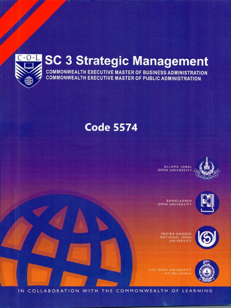 Strategic Management (Sc3) (AIOU) | PDF