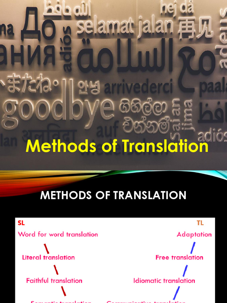 Methods of Translation | PDF | Translations | Semantics