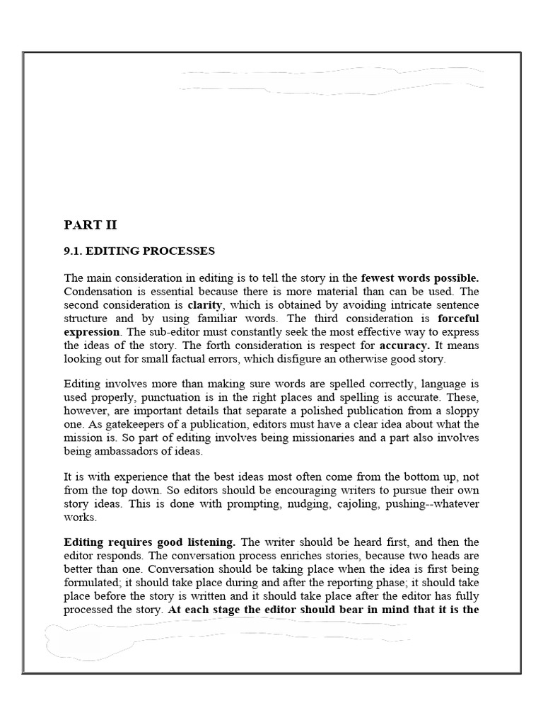 Editing Process | PDF